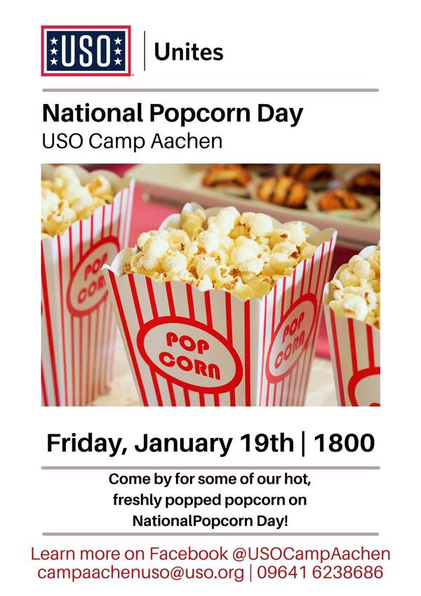 National Popcorn Day (18+) • USO Bavaria